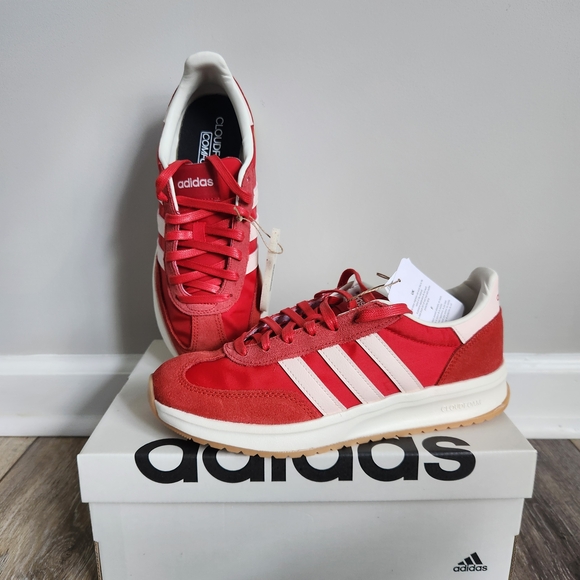 adidas | Shoes | New Adidas Womens Run 7s 20 Red Cloudfoam Retro Runner ...